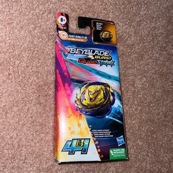 Hasbro | Toys | Nib Beyblade Burst Quadstrike Fierce Achilles A8 Single ...
